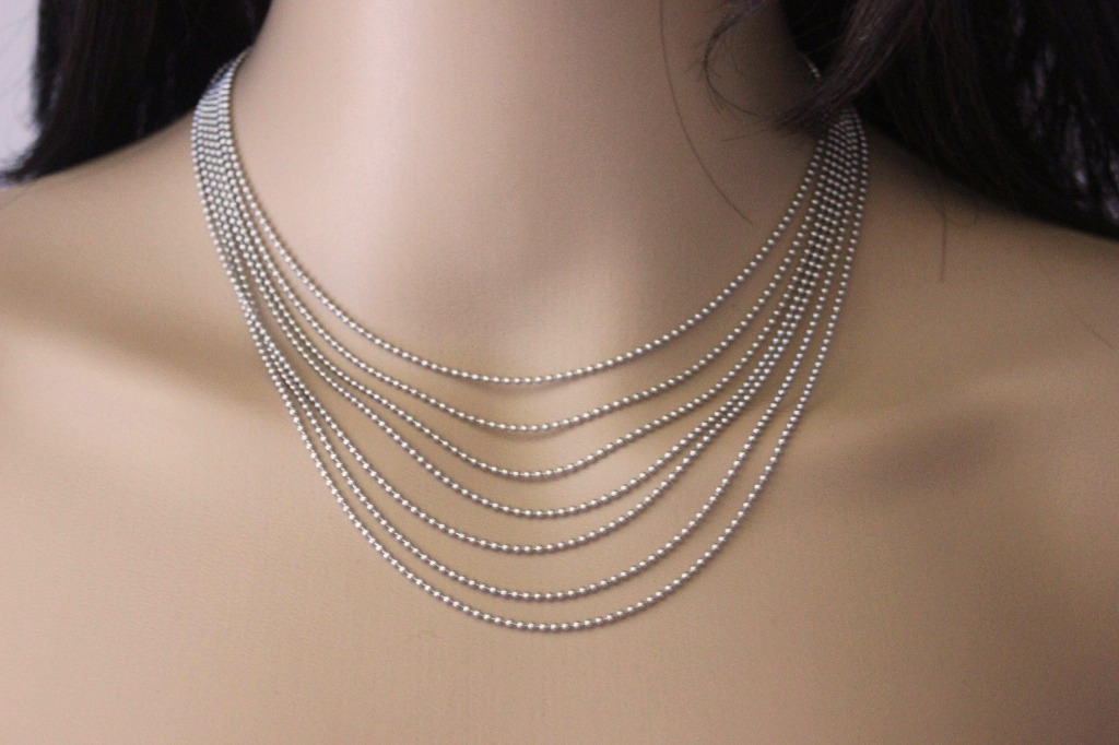 Collier multi-rangs en acier inoxydable - Emmafashionstyle